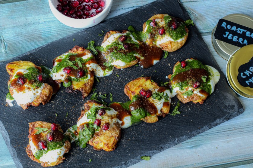 Crispy Smashed Potato Chaat – A Plate of Happiness